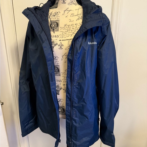Columbia | Jackets & Coats | Columbia Navy Blue Rain Coat | Poshmark